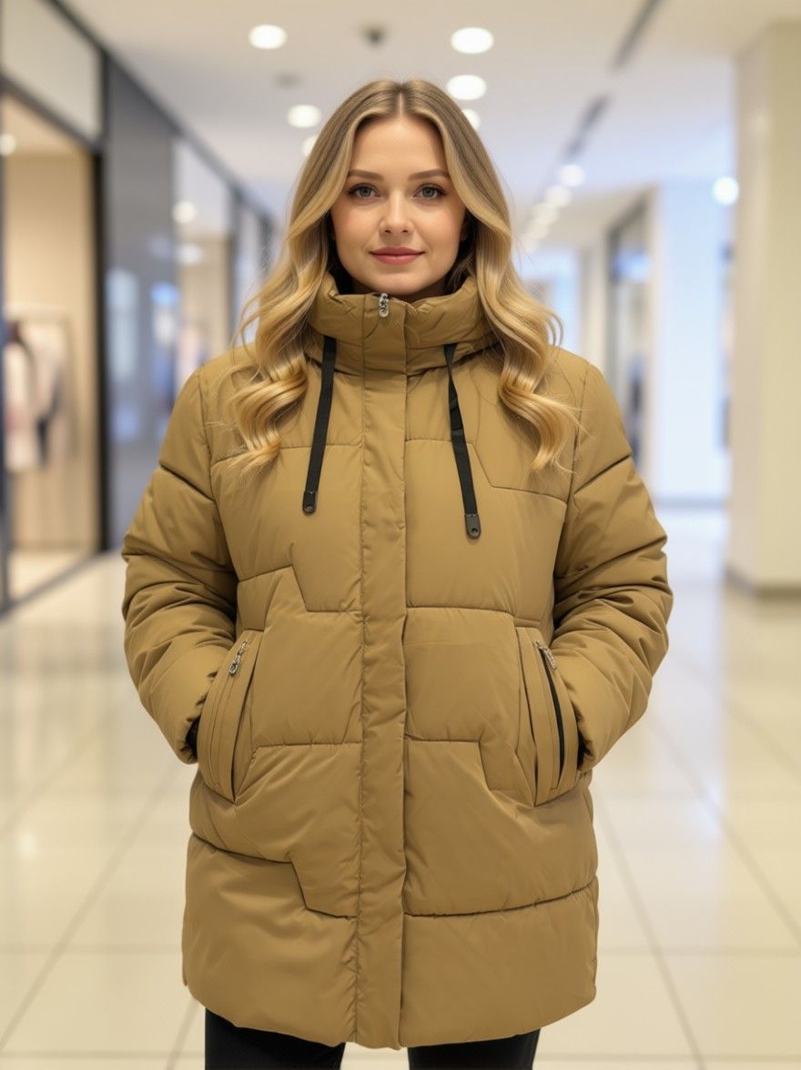 Куртка  зимняя с капюшоном большие размеры