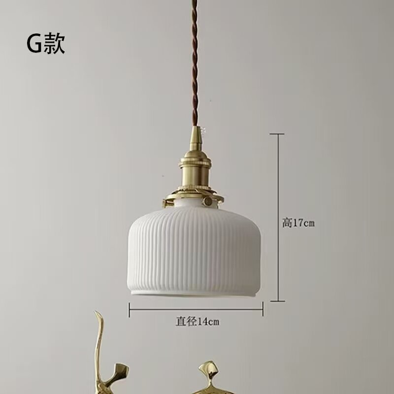 Подвесной светильник WGNUUC керамический кремовый,14*17cm, тёплый свет，5W