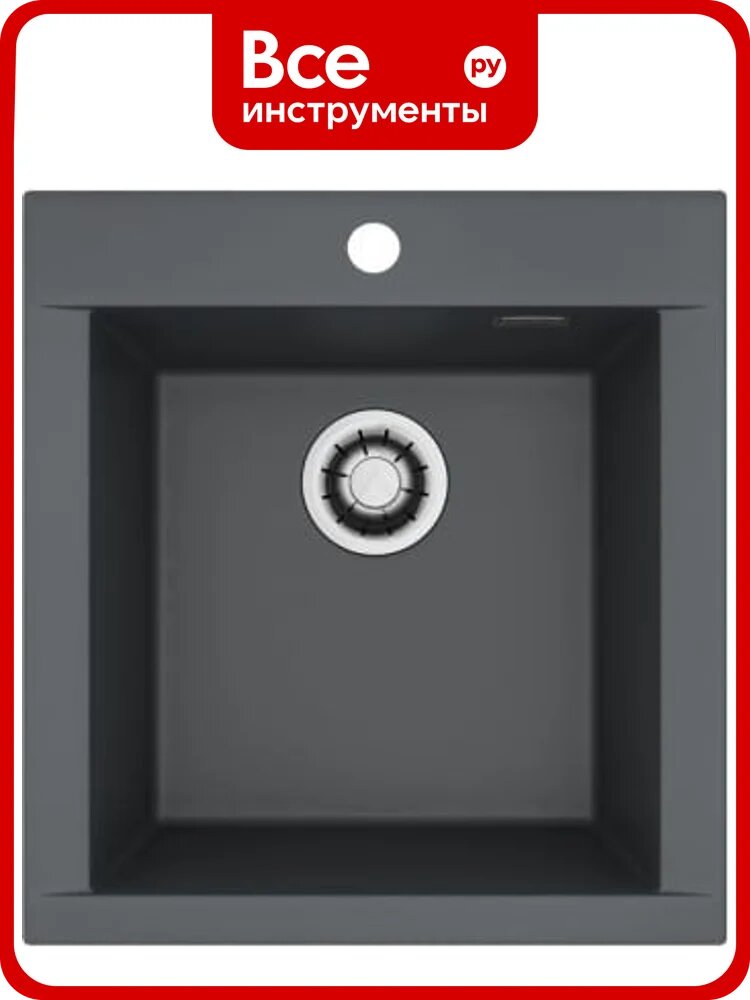 Мойка для кухни Alveus Pure-G 20 Algranit 480x520x198 мм, Carbon A91, с сифоном 1148858 1149268