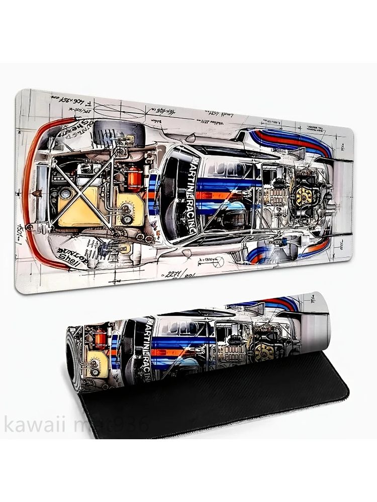 JDM MOTORS Коврик для мышки, XXL, темно-бежевый, темно-коричневый