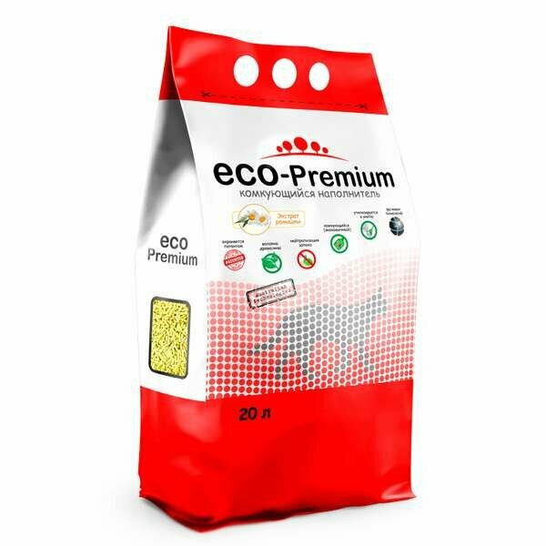 ECO-Premium Наполнитель Растительный Комкующийся Ромашка 7600г.