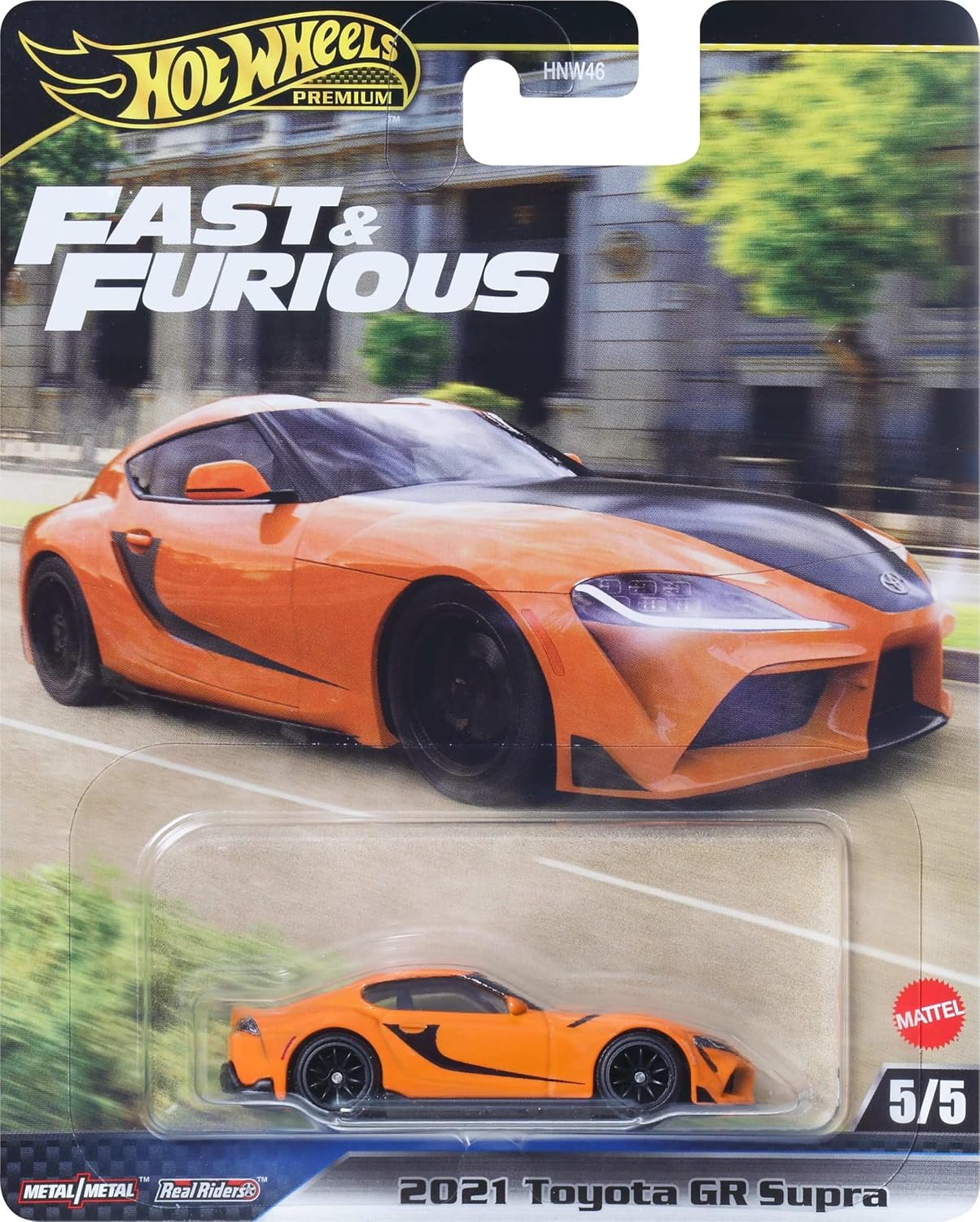 Hot Wheels 2021 Toyota GR Supra Glossy orange (коллекция Fast & Furious 2025, 5/5 mix 3) - коллекционная Premium машинка