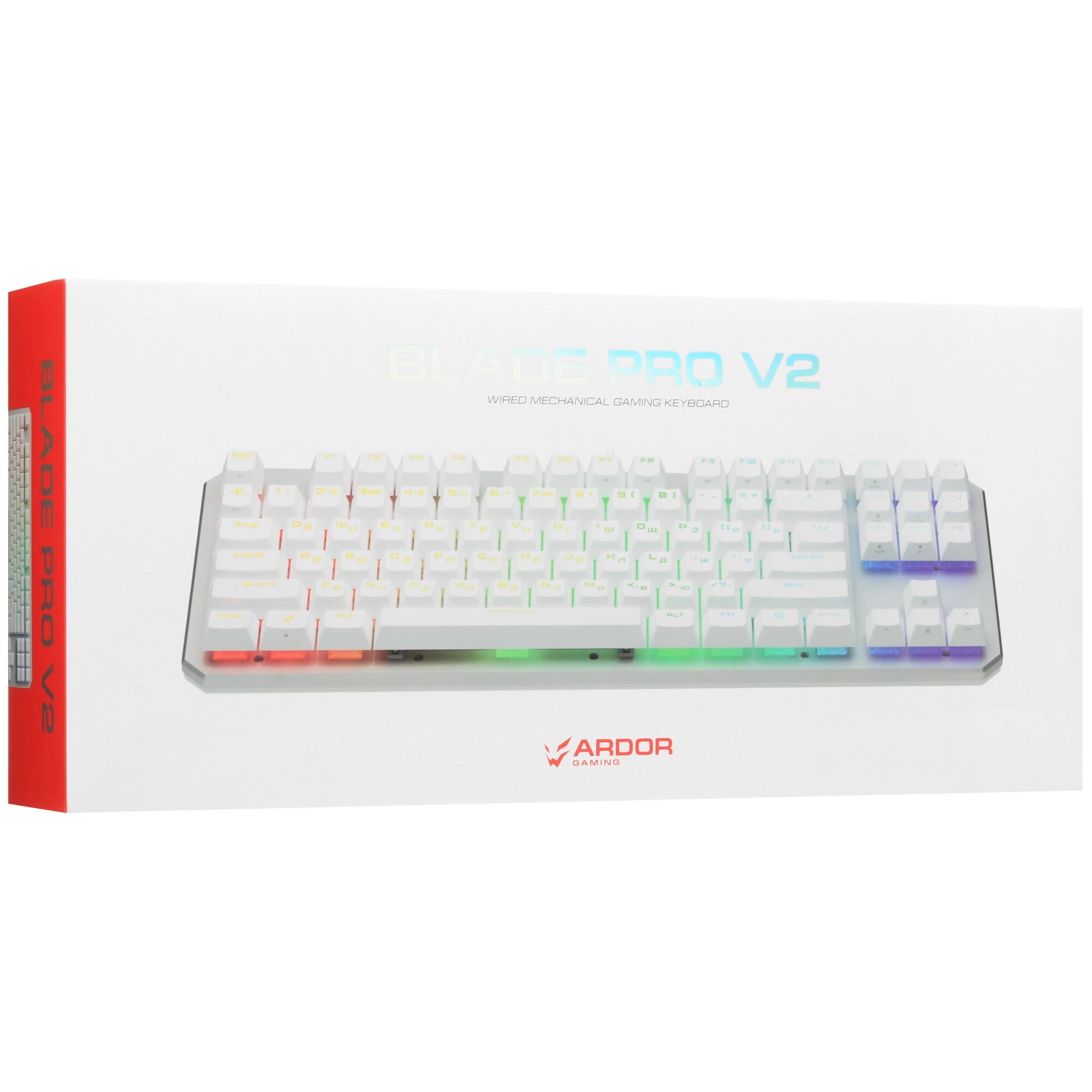Клавиатура проводная ARDOR GAMING Blade PRO V2 белый (AG-ODM-B87-Plum-W)