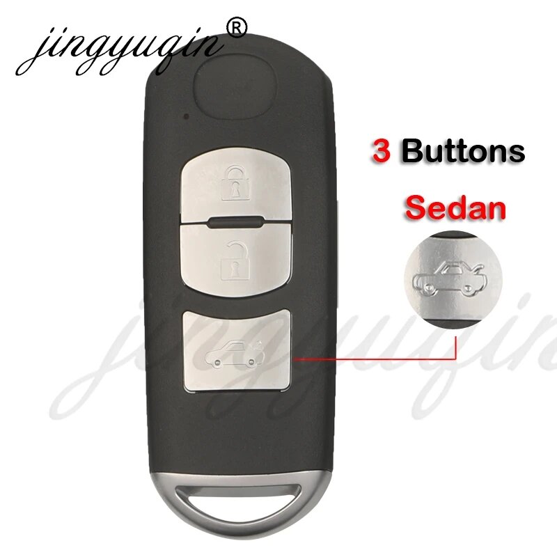 Jingyuqin Smart Remote Key Shell Чехол с кнопкой 2/3/4, подходит 3 Button Sedan, No.1 Blade MAA24