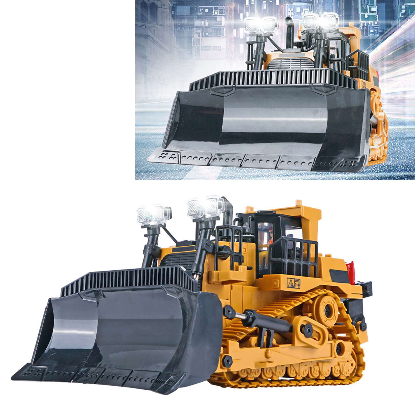 RC Строительный трактор 1/24, 2.4GHz, бульдозер с функцией света и звука, для интерактивной игры