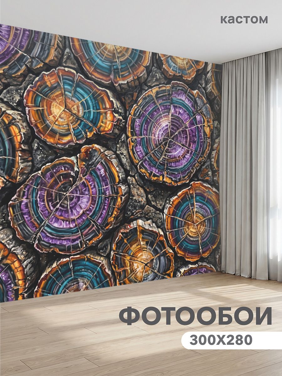 Фотообои на стену флизелиновые 3d Дерево 300х270 см