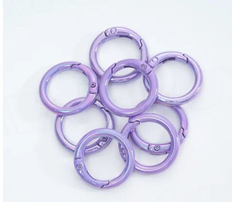 JUNXW Круглый карабин-брелок из алюминия Фиолетовый, Purple 1pc