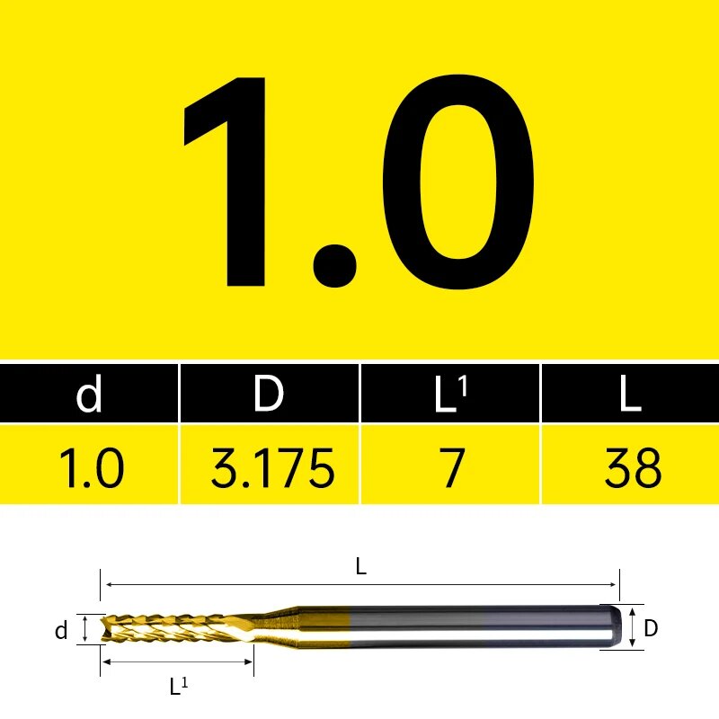 WeiTol Фрезы для печатных плат 10 шт. 1.0