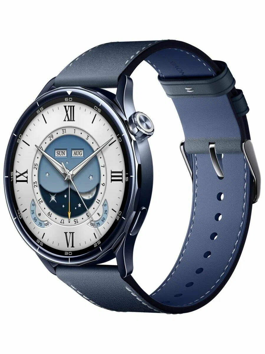Умные часы Xiaomi Watch S5 46 мм, Ceramic Blue, совместимость с Android и iOS, синий