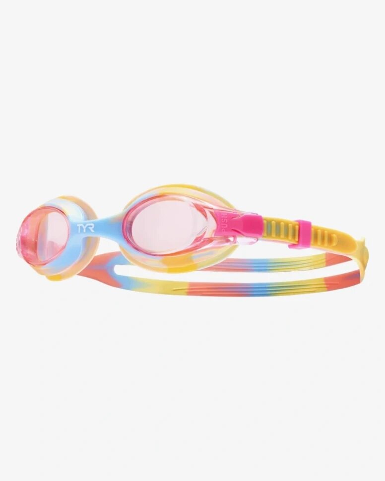 Очки для плавания детские TYR Swimple Tie Dye 633 Розовый (633 Розовый, O/S)