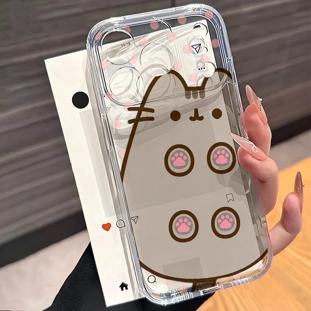 Новый чехол для телефона с милым котиком Пушин для iPhone 18, 17e, Айфон 13 Про Макс, TTK-J2TK434d5