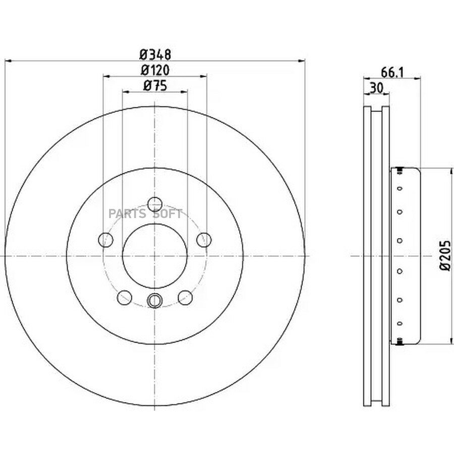 TARCZA HAM. BMW P. 56 F10F11F18 10- от официального дистрибьютора, TEXTAR, артикул 92265725