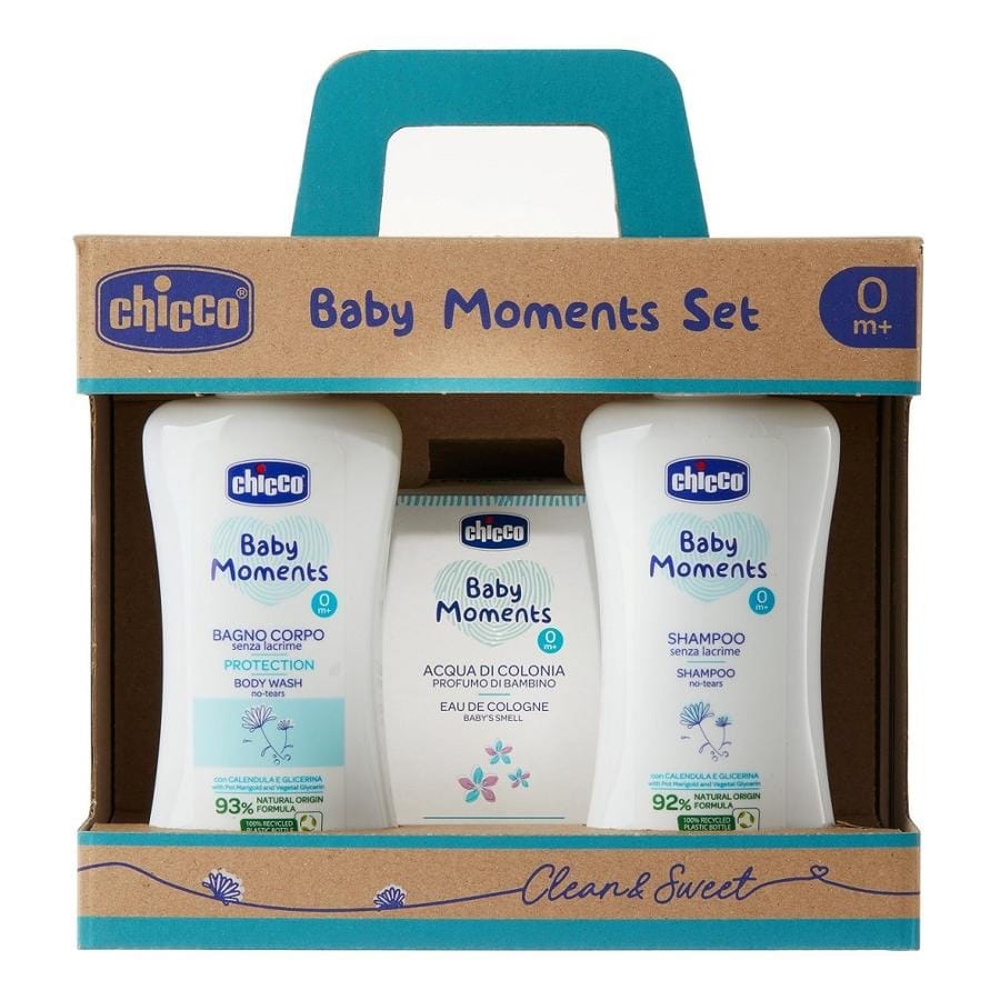 Набор косметических средств Chicco Baby Moments, 200 мл, 200 мл, 100 мл