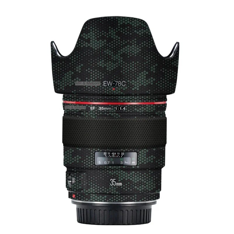 Набор наклеек для объектива Canon EF 35mm F1.4 L USM 16 Mamba Green
