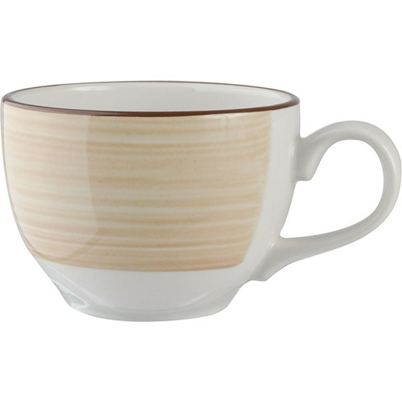 Чашка кофейная Steelite Cino из фарфора (3 шт.), объем 100 мл, белый и бежевый