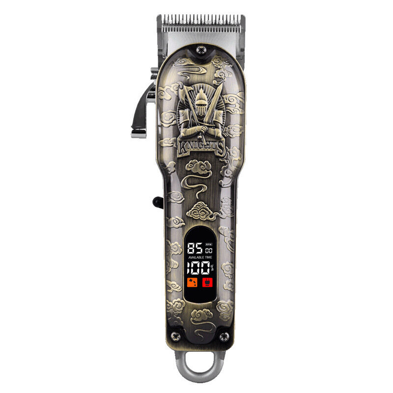 Электрическая машинка Warrior Metal 390 Motor с LED дисплеем USB зарядкой гравировкой перезаряжаемый триммер