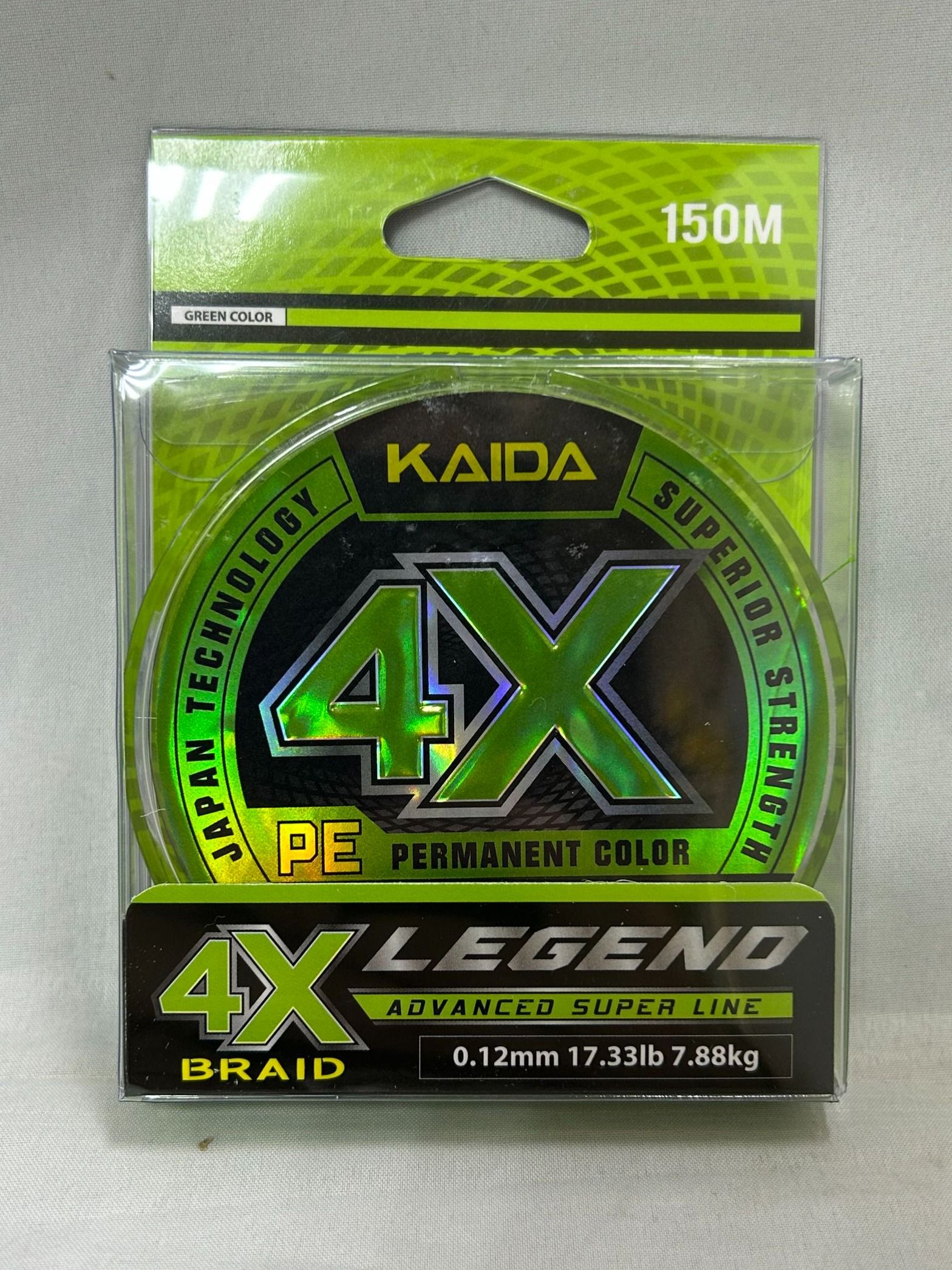 Плетеный шнур KAIDA X4 LEGEND 0,12 мм - 7.88 кг