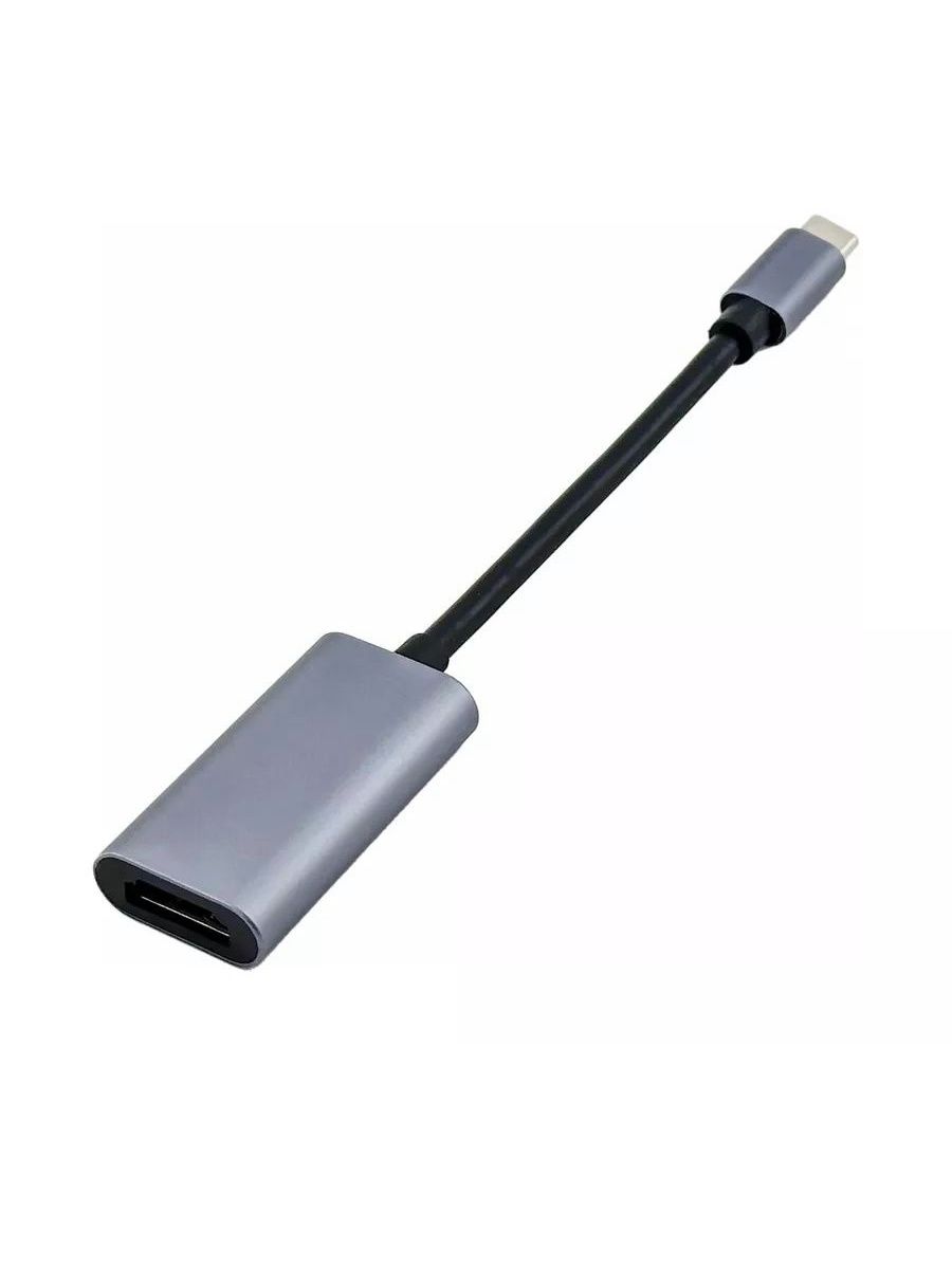 Переходник Buro USB Type-C (m) - HDMI (f), 0.1м, темно-серый (bu-typec-hdmi(f))