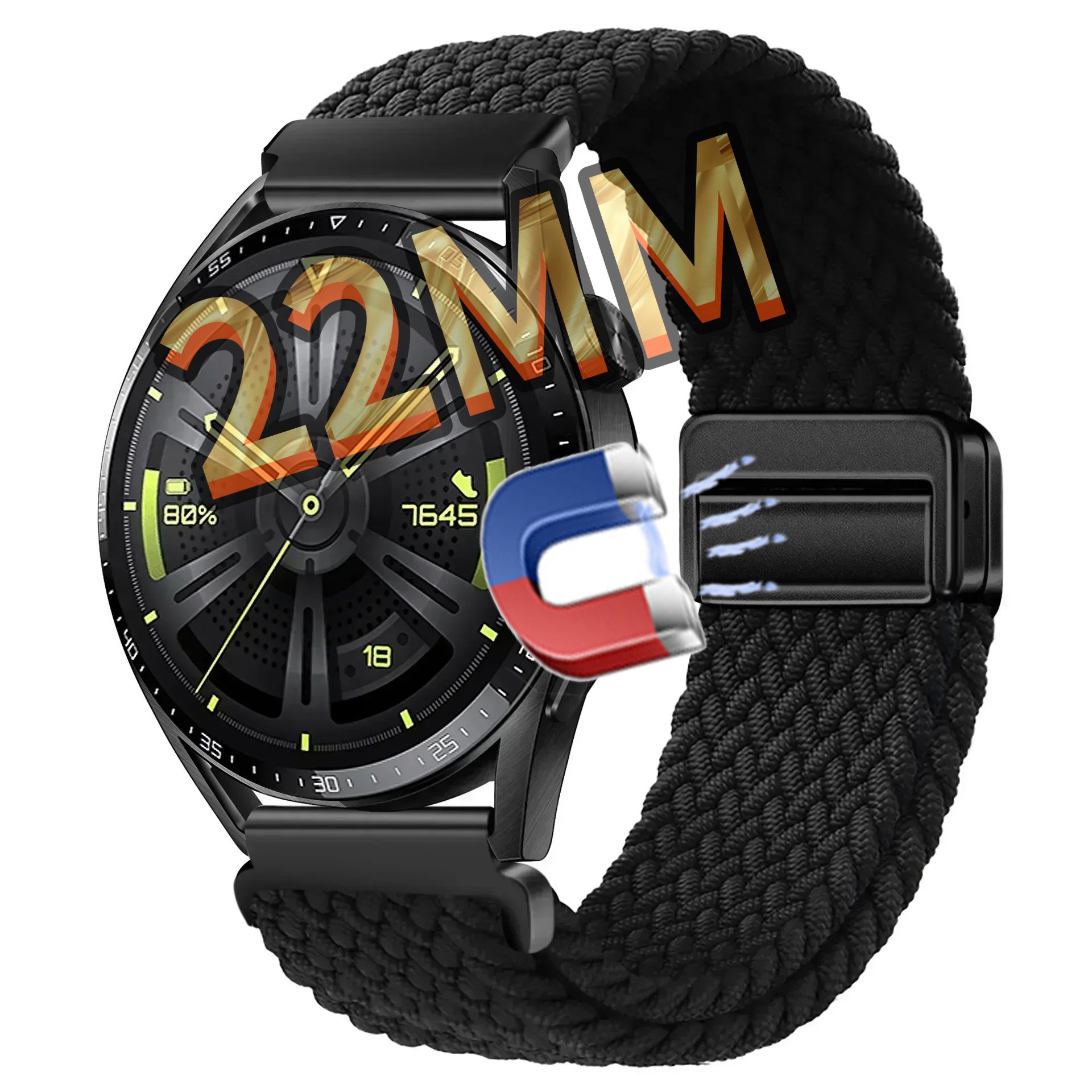 22-мм магнитный плетеный нейлоновый ремешок для Oneplus Watch 4 3 2 2R/Oneplus Lite/46 мм, спортивный ремешок для Oppo Watch X X2 X3/S/4Pro Correa