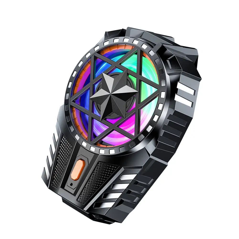 Охлаждающий вентилятор для смартфонов с регулируемой скоростью, RGB-подсветкой и эластичным креплением
