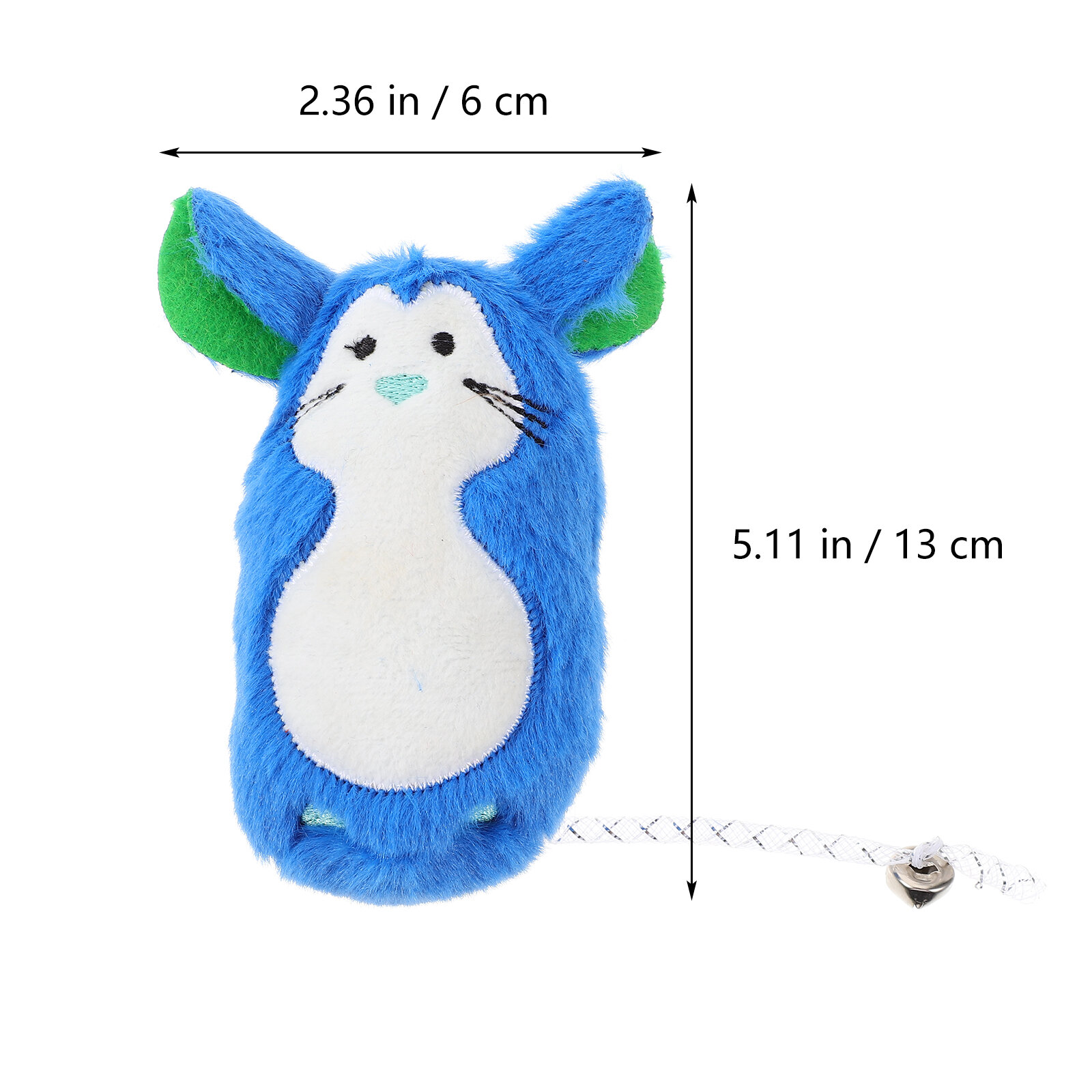 Игрушка Для Кошек В Форме Мышки 3 Штуки Синий Цвет 13x6x4.5cm
