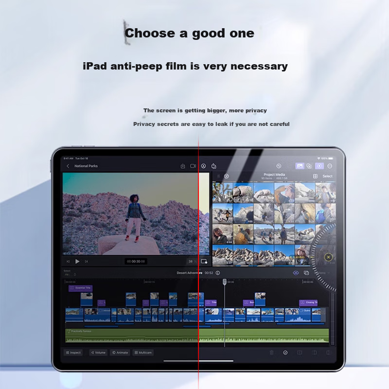 JPLAYER Защитная пленка для iPad Pro Apple 2025 2024 11 дюймов M5 M4 стекло матовое защита от просмотра HD