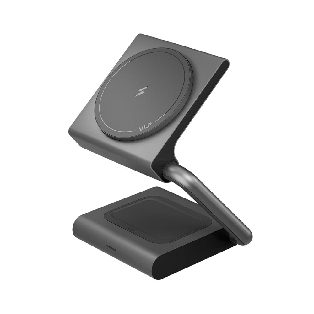 БЗУ VLP Zen Charger Qi2.2 25W MagSafe/3в1/Без СЗУ/TypeC-кабель, серый