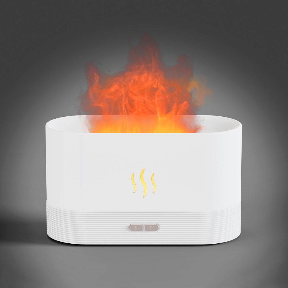 Ароматический увлажнитель воздуха с USB-подсветкой "Flame", белый
