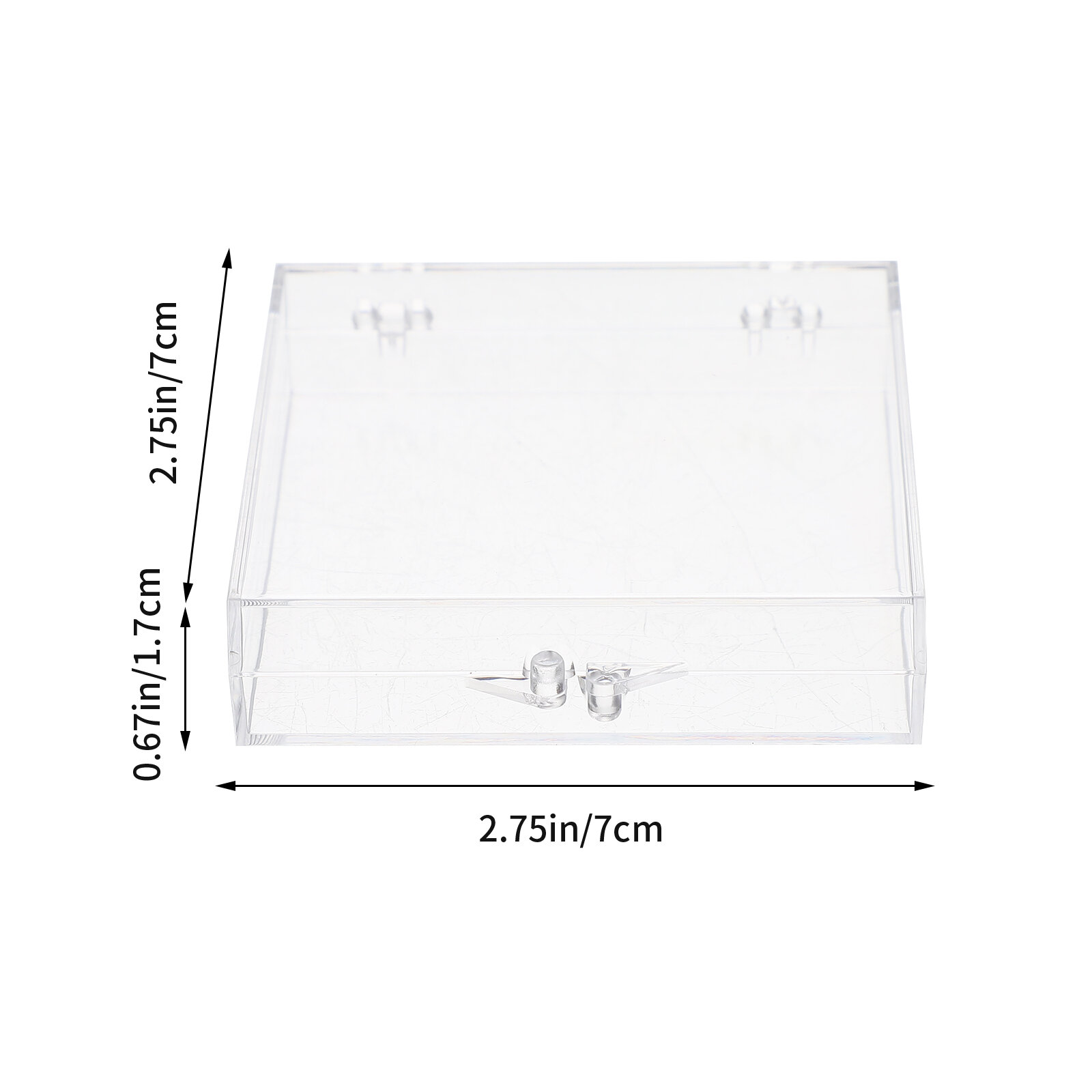 Прозрачная Коробка Для Хранения Ногтевых Инструментов 12Pcs 7x7Cm