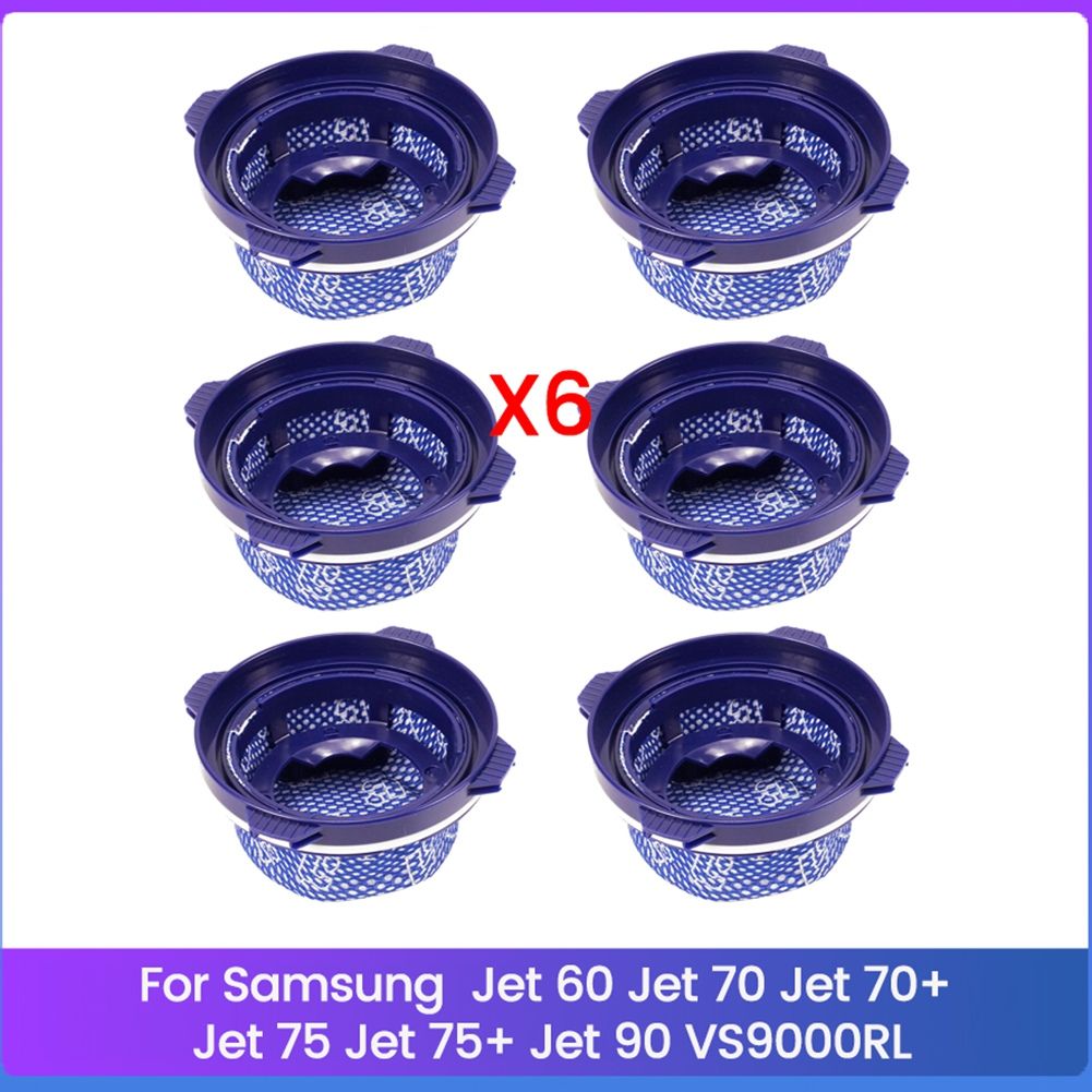 HEPA фильтр "6 шт." для Samsung Jet 60, Jet 70, Jet 70+, Jet 75, Jet 75+, Jet 90 / VS9000RL
