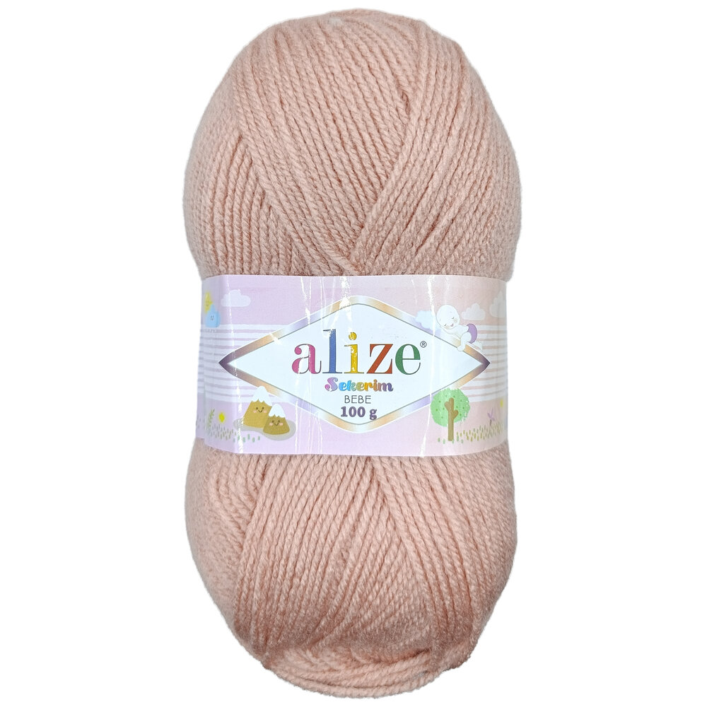 Пряжа для вязания Alize Sekerim bebe 161 пудра 100 гр/320 м 100% акрил