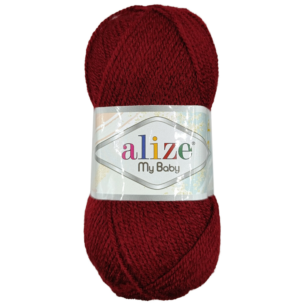 Пряжа для вязания Alize My baby 57 бордовый 2 шт 50 гр/150 м 100% акрил