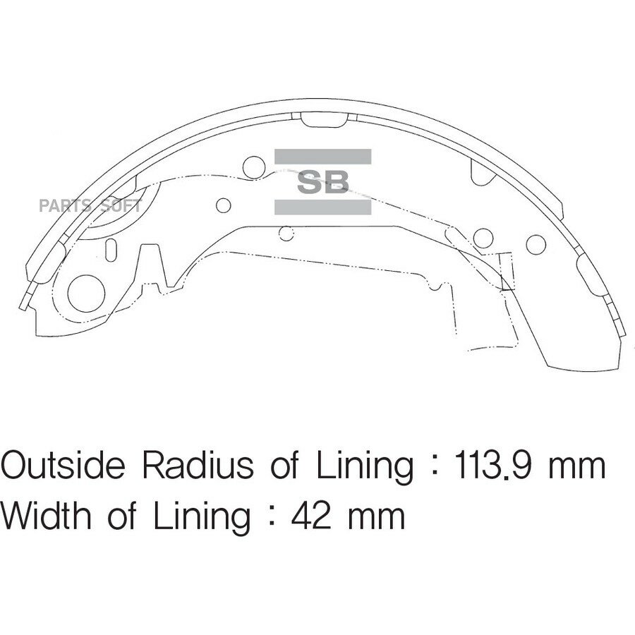 Колодки тормозные Sangsin Brake/5830538000/барабанные SANGSIN BRAKE SA111 | цена за 1 шт