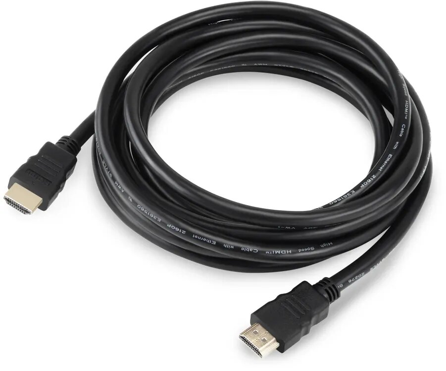 Кабель аудио-видео Buro HDMI (m) - HDMI (m), ver 2.0, 3м, GOLD, черный