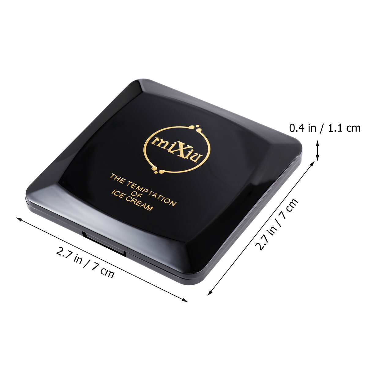 Палетка Теней Для Глаз 4 Оттенка Матовые С Зеркалом И Губкой 7.00X7.00X1.10Cm