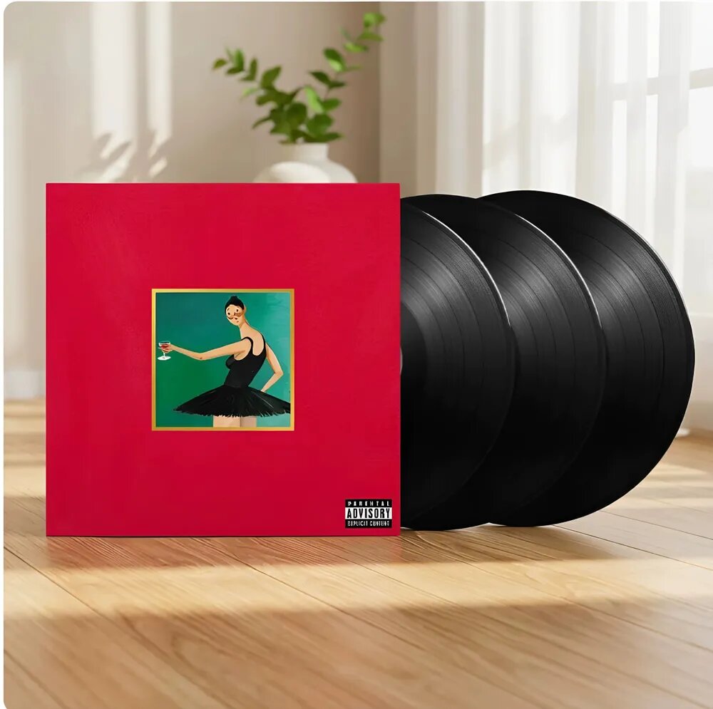 В наличии виниловая пластинка 3LP Канье Уэст My Beautiful Dark Twisted Fantasy