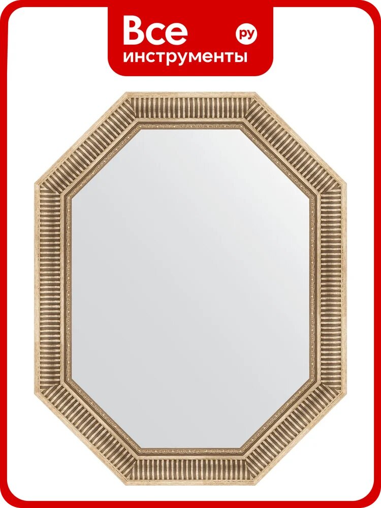 Зеркало EVOFORM в багетной раме - серебряный акведук 93 mm (77x97 cm) 7204