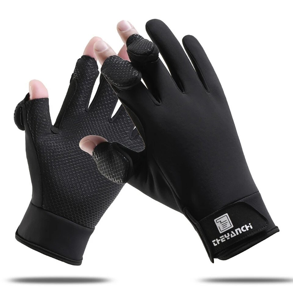 Перчатки для рыбалки GOBYGO с откидным пальцем XL, Black