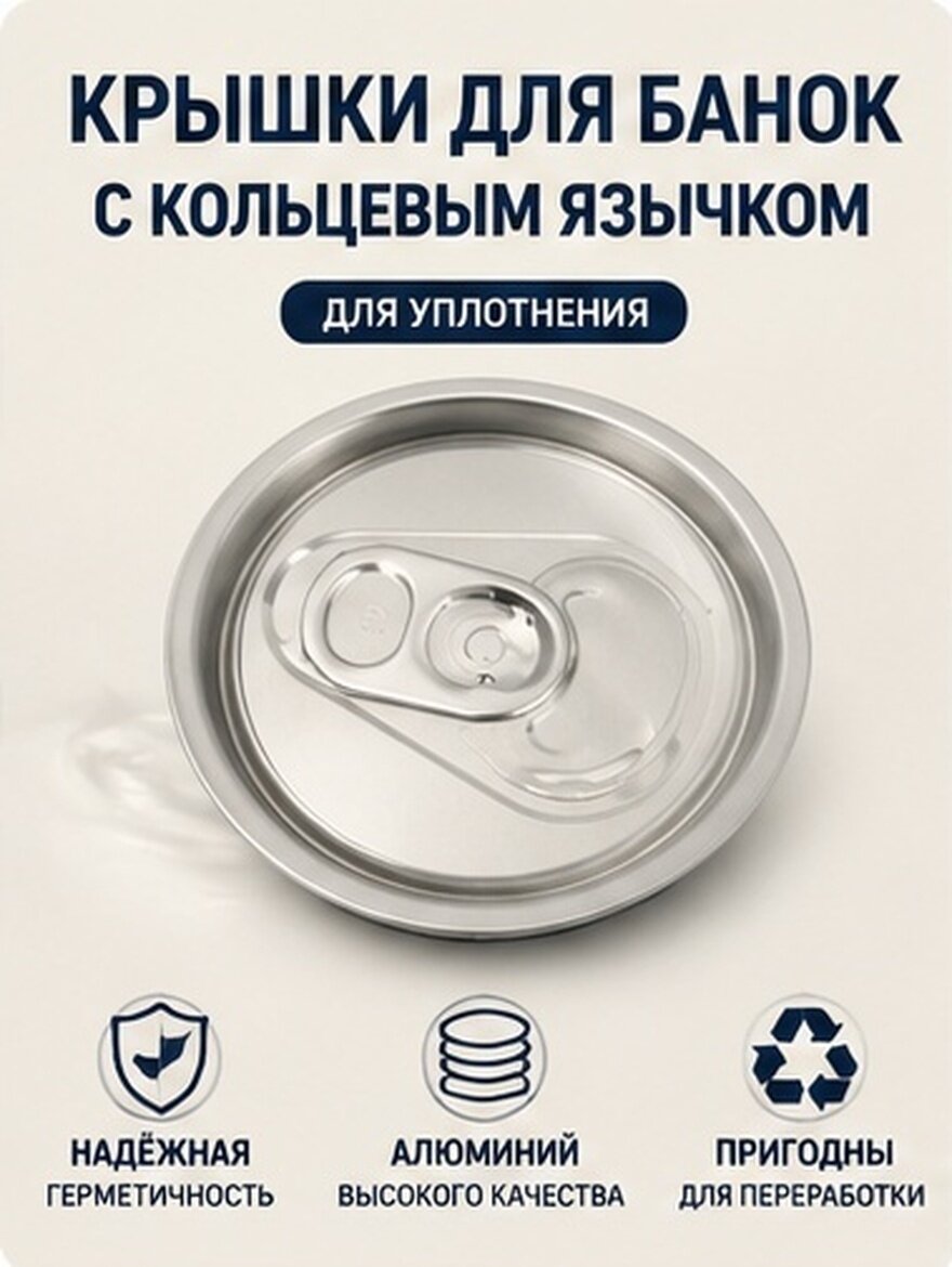 50 Штук Алюминиевых Крышек Для Консервных Банок С Закрывающейся Печатью 5 9x5 9 Cm
