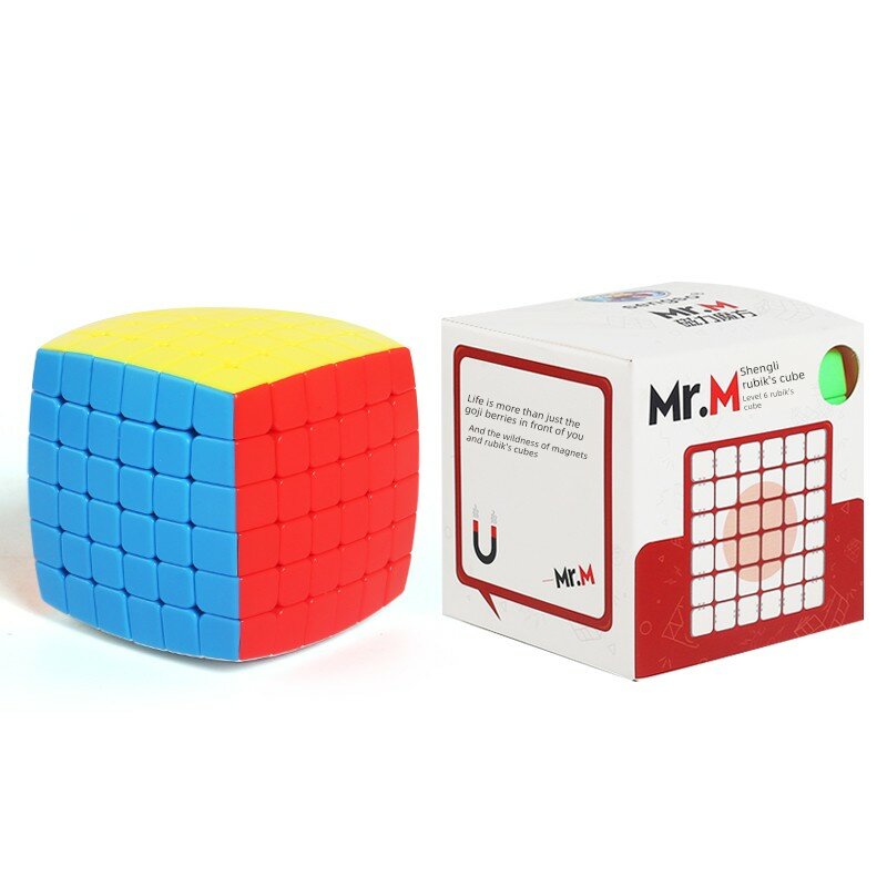 Shengshou 6x6x6 Магнитный Кубик Цветной Нескользящий Пазл Для Быстрого Сбора