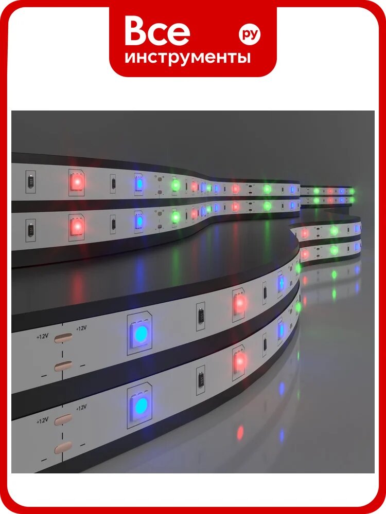 Светодиодная лента Elektrostandard, 5050, 12V, 30Led, 7,2W, RW, IP65, 5m Бегущая волна a049847