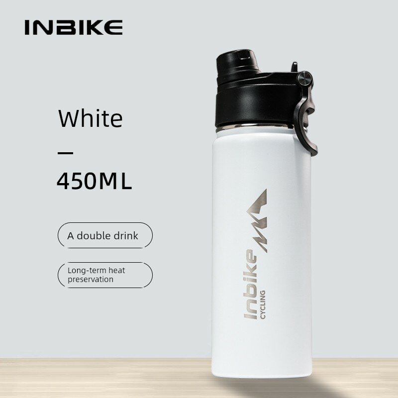 INBIKE Нержавеющая стальная термосумка для велосипеда 450 мл белый для дорожного велосипеда и спорта