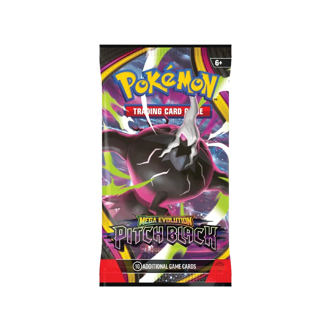 Pokemon TCG Бустер карточек Pitch Black (Mega Evolution) Booster Pack, 10 карт
