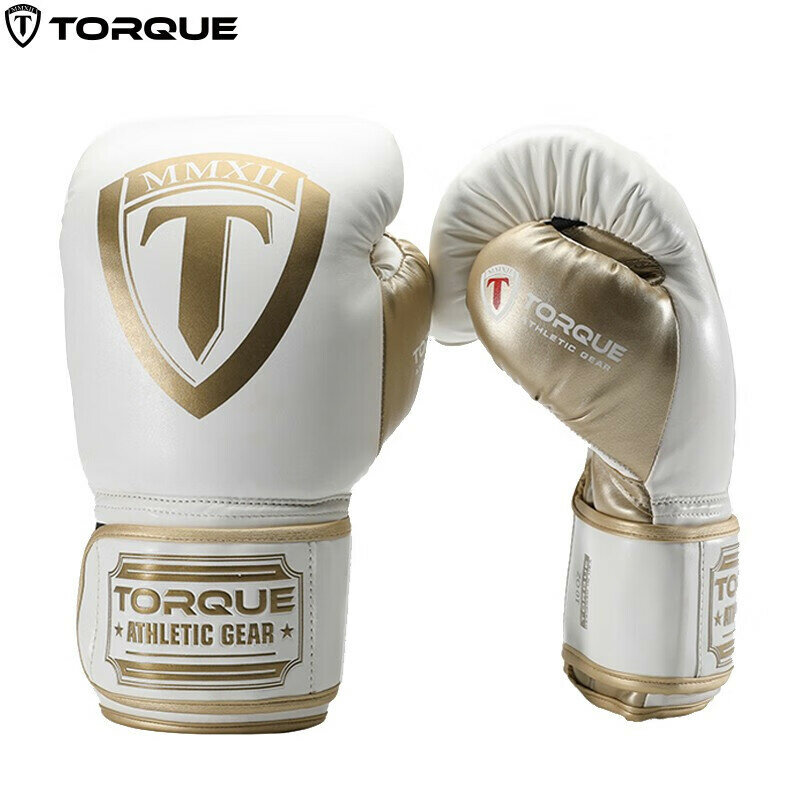 TORQUE Октагональные кольцевые боксерские перчатки 12 унций белый золотой для взрослых Муай Тай Цвет：[JD Доставка]