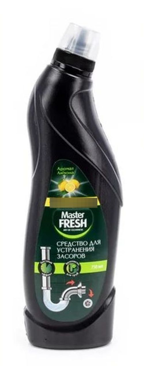 Средство от засоров труб Master Fresh / Мастер Фреш PRO-EXPERT гель с ароматом лимона 0.75л / антизасор