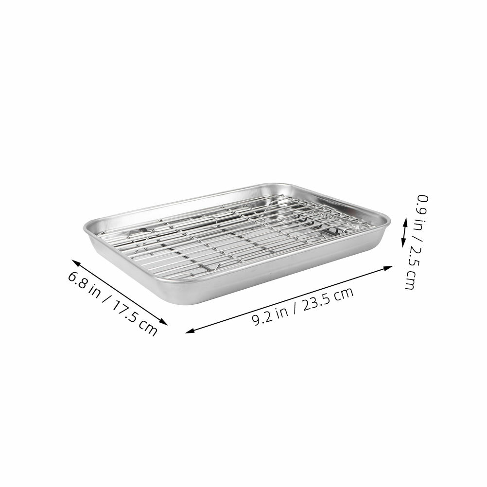 Набор Из 1 Штук Изделий Для Выпекания С Решёткой 23.50X17.50X2.50Cm Серебристый Цвет