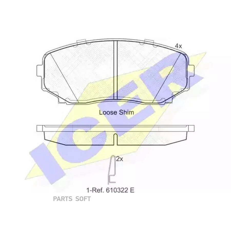 Колодки тормозные Mazda CX-7/CX-9 07- передние ICER ICER 181962 | цена за 1 шт