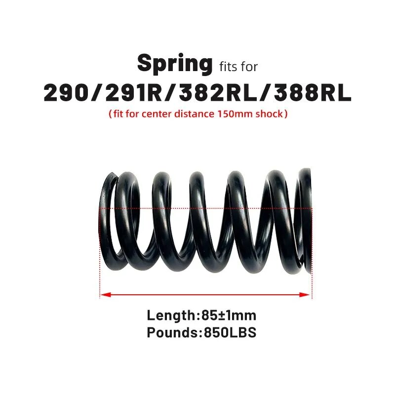 EXA From Амортизационные пружины для велосипедов 85mm-850lbs для 291R / 290