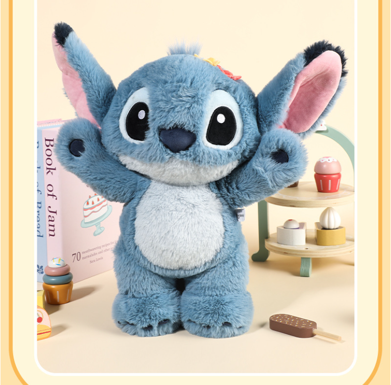 Мягкая игрушка, Мягкие плюшевые игрушки куклы Disney Stitch, милая куколка‑компаньон для детей, 35 см,1шт.