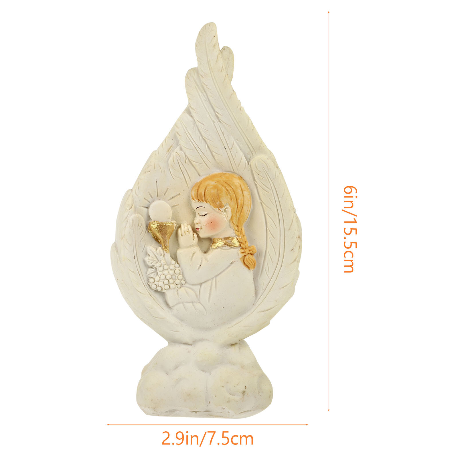Статуэтка Католическая Молитва Руки Из Резины Белого Цвета 15.5X7.5X4.5Cm